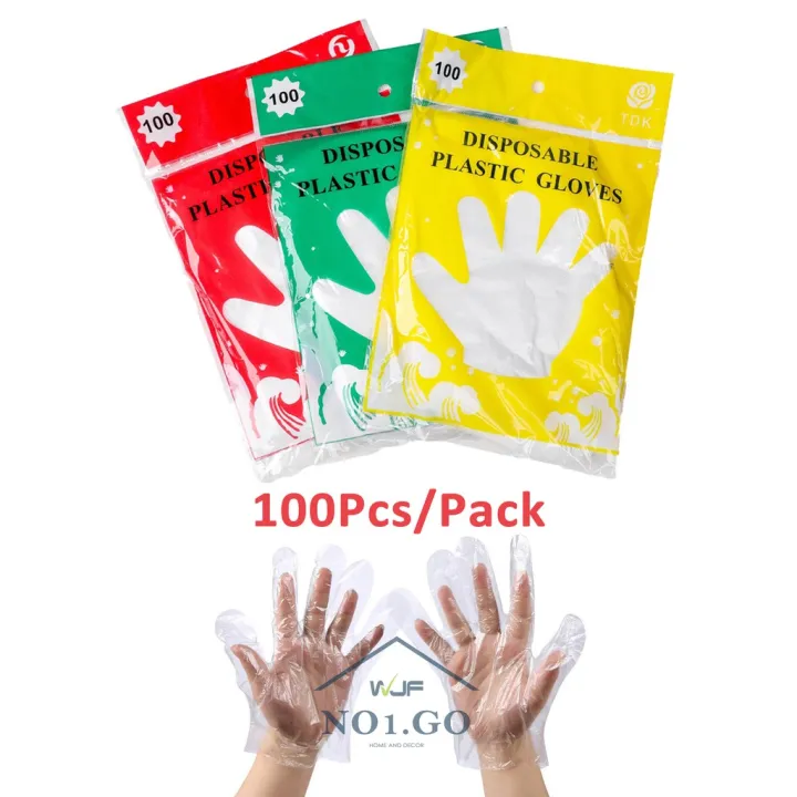 High Quality Disposable Plastic Gloves 100pcs packs for foods | Lazada PH