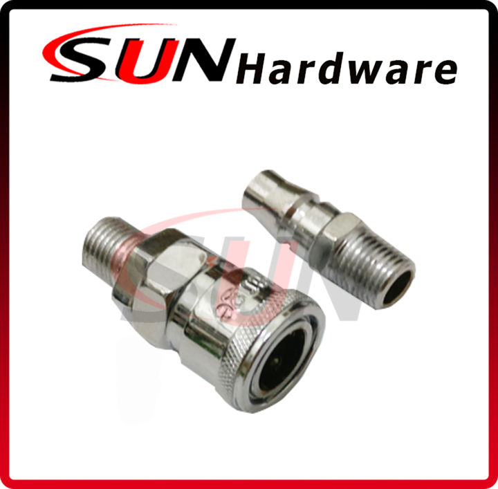 QuIck Coupler Angin Set SM PM 20 1/4 Inch Sambungan Kompresor Kopler ...