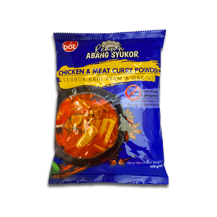 Rempah Abang Syukor Serbuk Kari Ayam & Daging 250g | Lazada