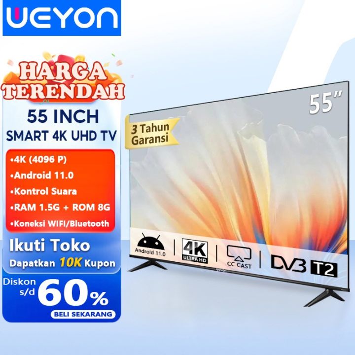 Weyon Sakura Smart TV LED 55 inch/43 inch smart tv digital 4K UHD tv ...