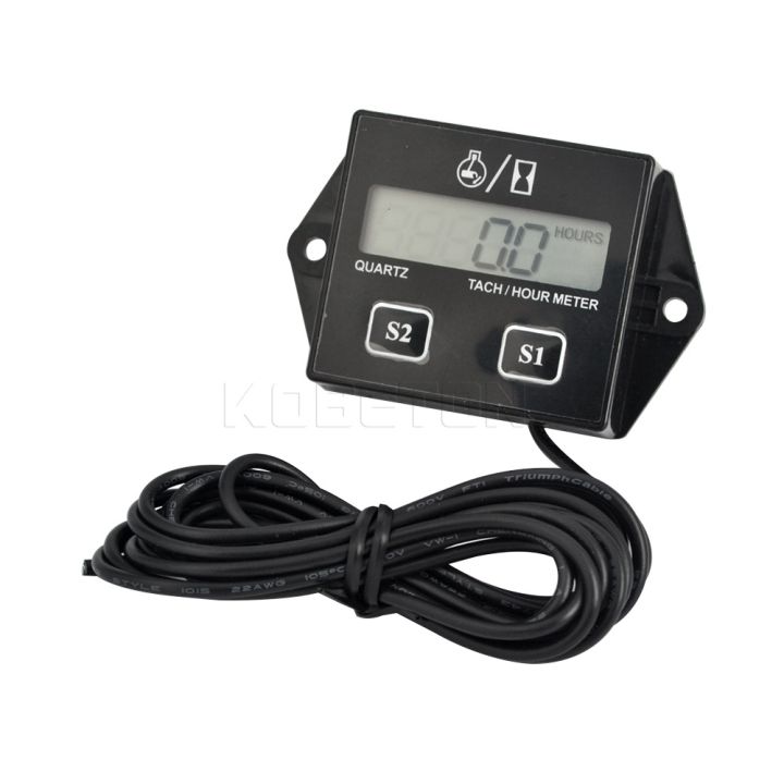 Digital Engine Tachometer Hour Meter Gauge Engine Rpm Lcd Display For ...