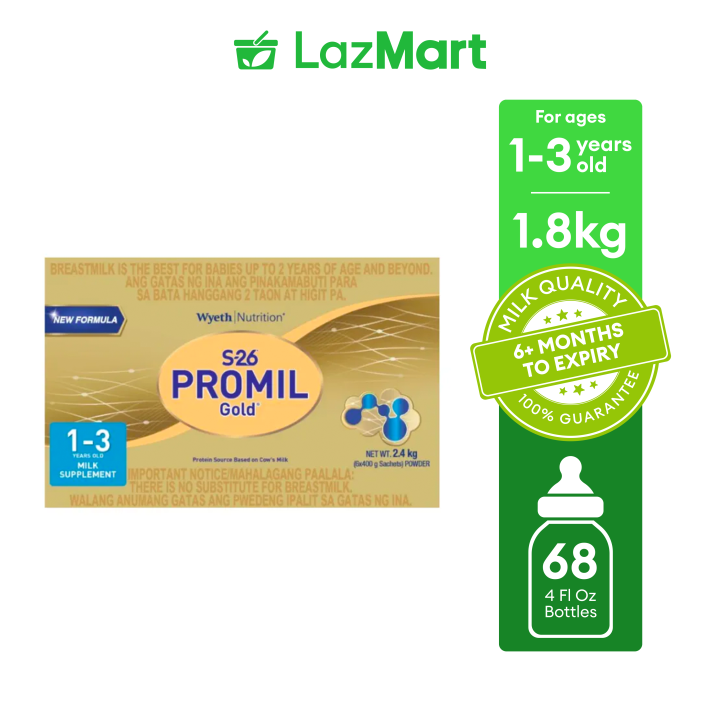 S-26 PROMIL Gold Milk Supplement for 1-3 Years Old, Bag in Box, 1.8kg ...