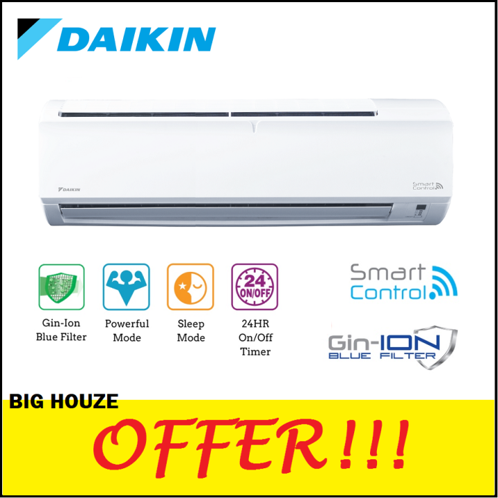 Daikin Air Cond FTV-P WiFi SERIES 1.0HP / 1.5HP / 2.0HP / 2.5HP R32 Air Conditioner 1HP Aircond ...