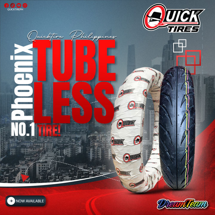 QUICK TIRES TUBELESS AND TUBETYPE MADE IN THAILAND + FREE TIRESHINE/SEALANT+VALVE FOR TUBELESS ...