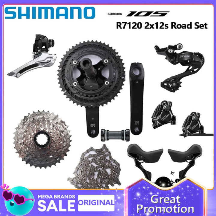 Shimano R7100 R7120 Groupset 2x12 Speed Road Bike R7100 Crankset R7120 ...