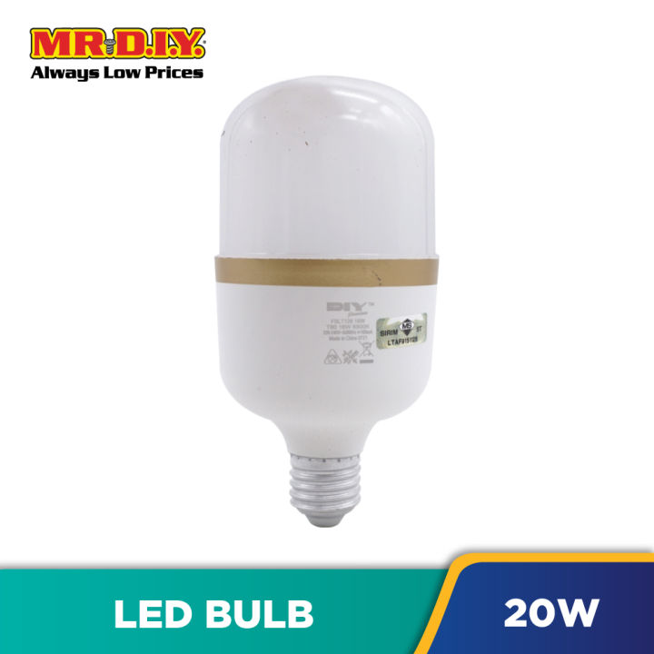 (MR.DIY) Premium LED Bulb Light 20W 6500K | Lazada