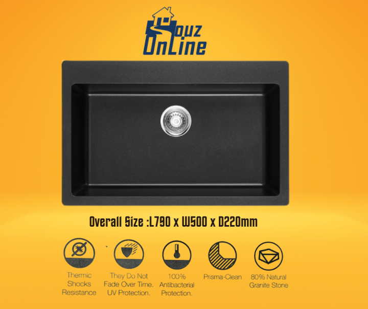 PRIMERA GL7950 SINGLE BOWL GRANITE SINK COME WITH 2 C0LOUR AND SINK ...