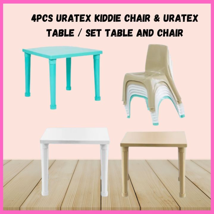 4PCS Uratex Kiddie Chair & Uratex Table / Set Table and Chair | Lazada PH