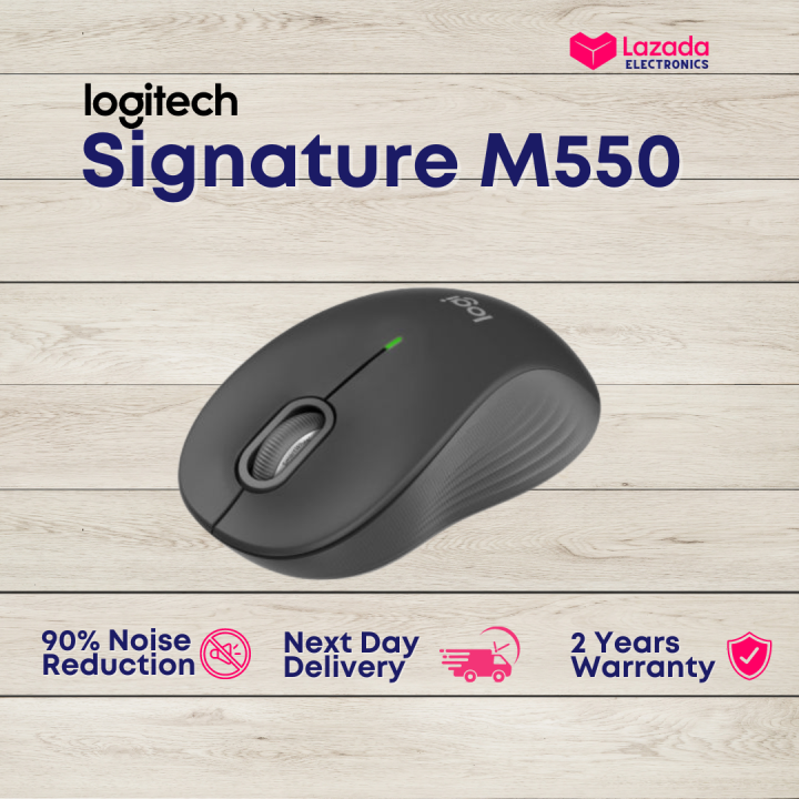 Logitech Signature M550 Wireless Mouse - Ergonomic Comfort, Silent ...