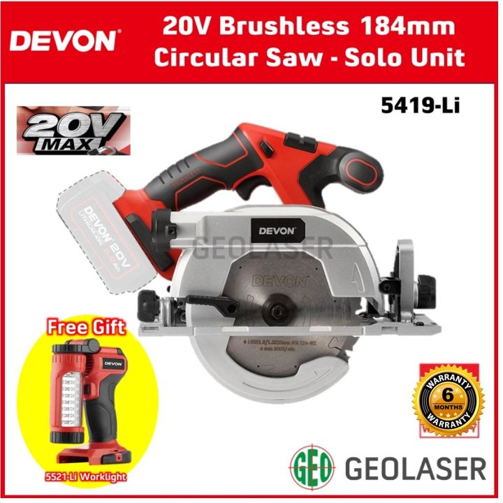 DEVON 20V 5419-Li-CS20 (185mm) CORDLESS CIRCULAR SAW | Lazada