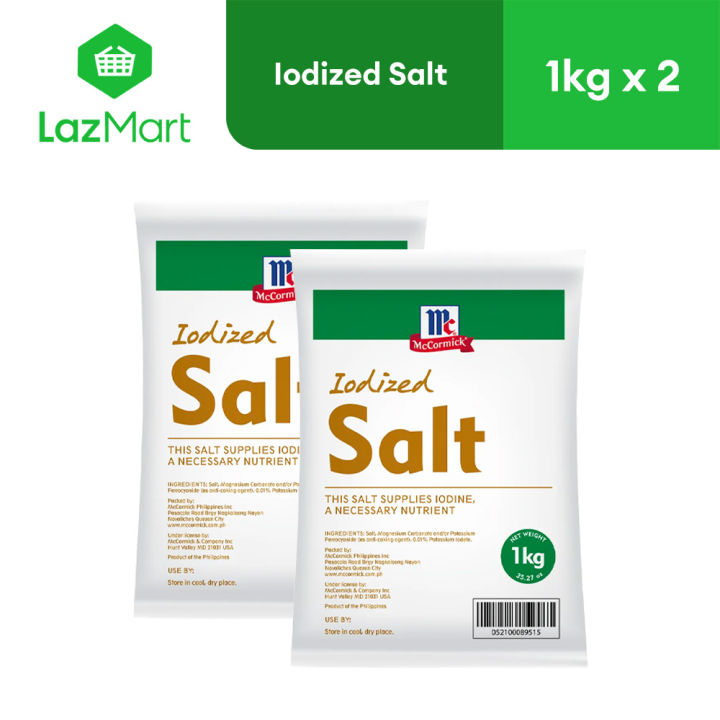 McCormick Iodized Salt 1kg - Pack of 2 | Lazada PH