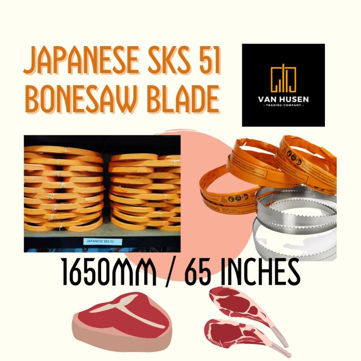 Bonesaw Blade Japanese SKS 51 Steel 65 inches original meat cutting ...