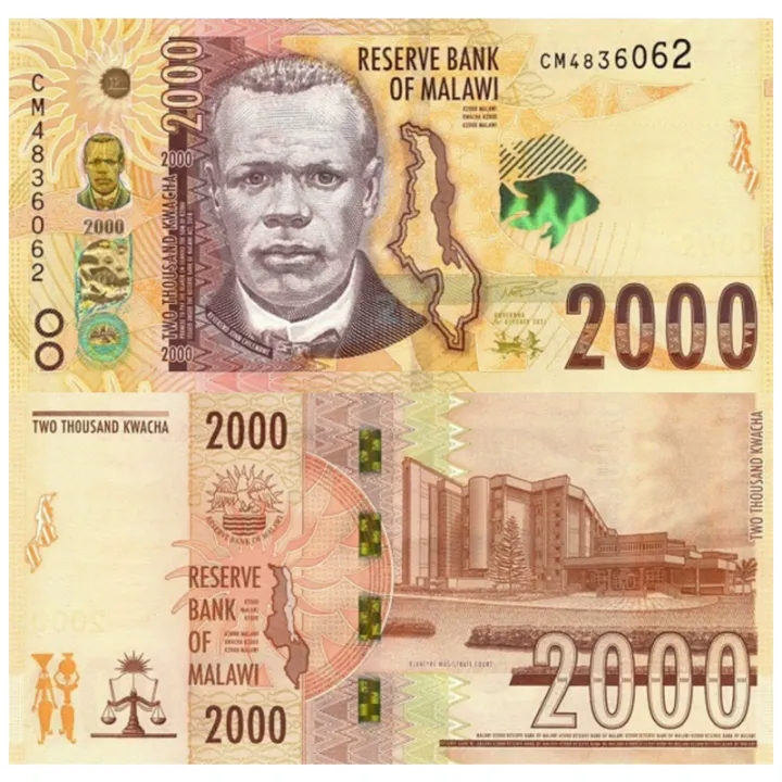 马拉维 Malawi 2000 Kwacha, 2021 P-70, UNC real banknote paper note ...