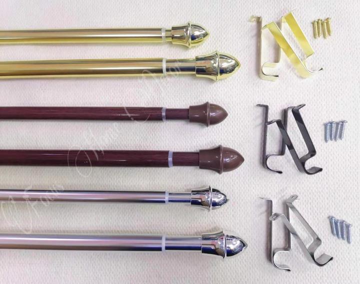 Extendable & Adjustable Curtain Rod Thick & Thin Set wth Screws and ...