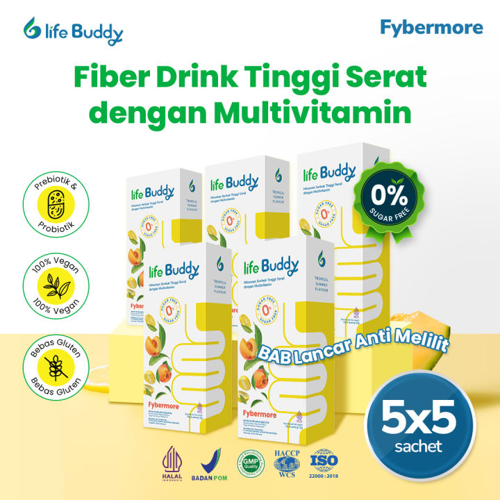 Life Buddy Fybermore - BUNDLING 5 BOX (5sachet x15g) PAKET PALING ...