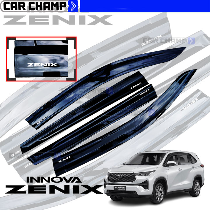Toyota Innova ZENIX 2023 to 2024 Injection type Window Door Visor Black ...