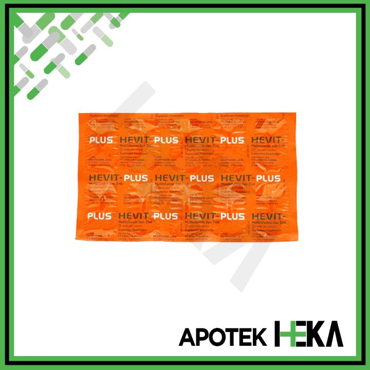 Hevit Plus Strip isi 10 Tablet - Multivitamin dan Zinc Daya Tahan ...