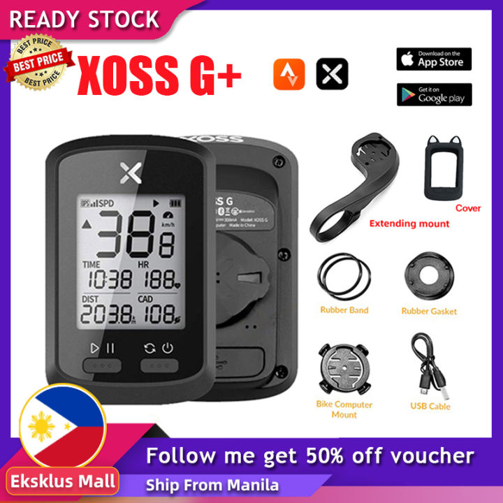 【Ready Stock in PH】XOSS G+ GPS Bike Cycyling Computer Waterproof IPX7 ...