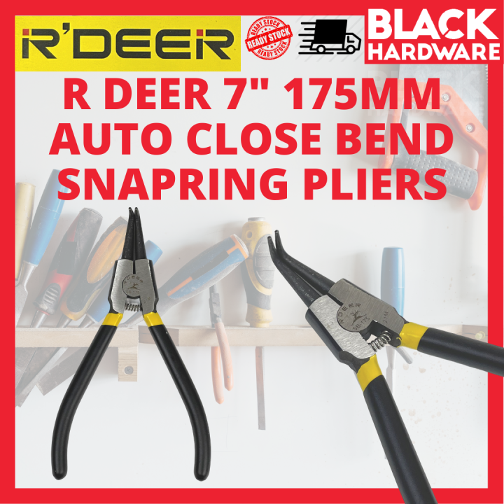 Black Hardware R Deer SB-175 External Bent Remover Circlip Plier Bend ...