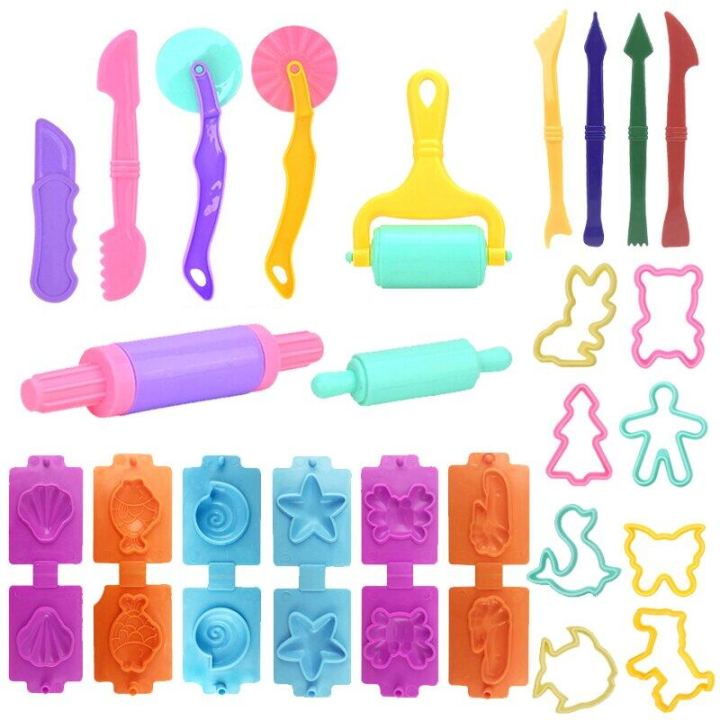 Play Dough Model Tools Creative 3D Plasticine Playdough Set Clay ...