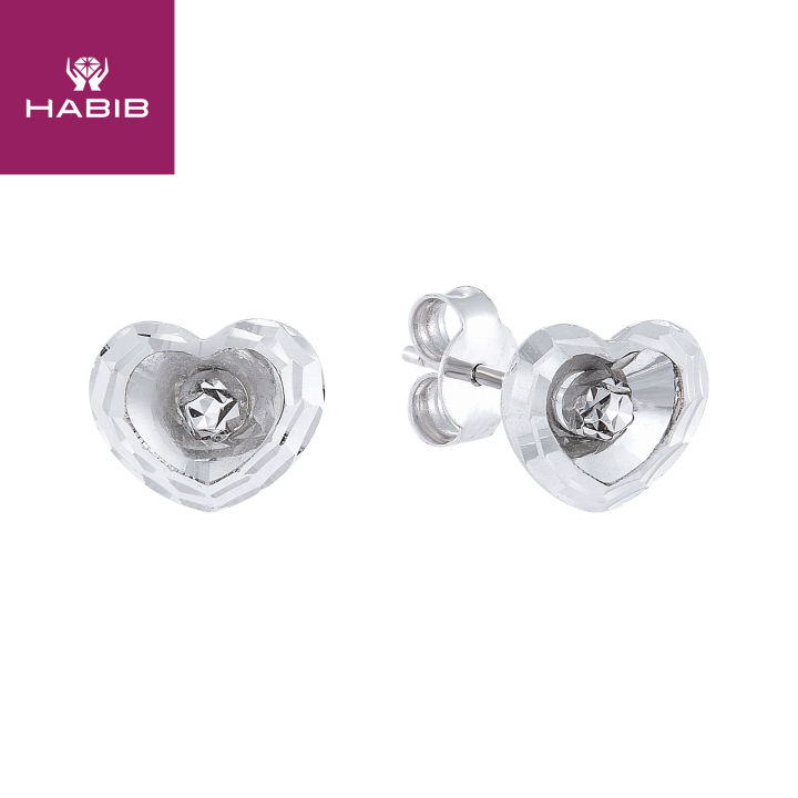 HABIB 750/18K White Gold Earrings GEB1231 | Lazada