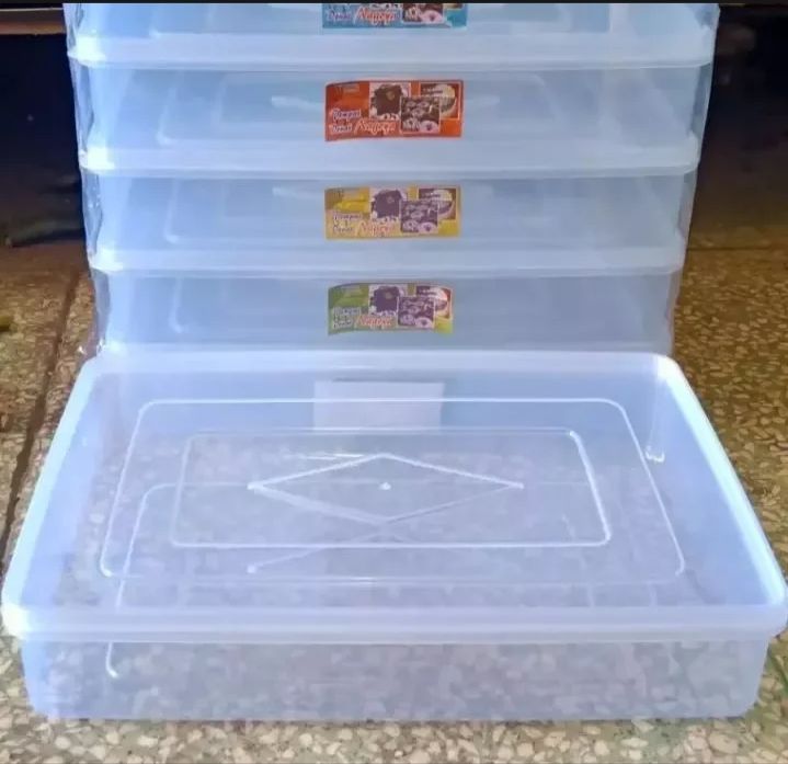 Food Box Plastik Tempat Donat 2000ml Container Wadah Kotak Penyimpanan ...