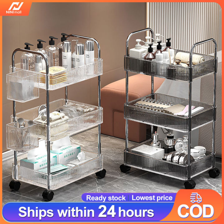 Multi Rack Trolley Cosmetics Bedroom Bookshelf Living Room Snacks Multi