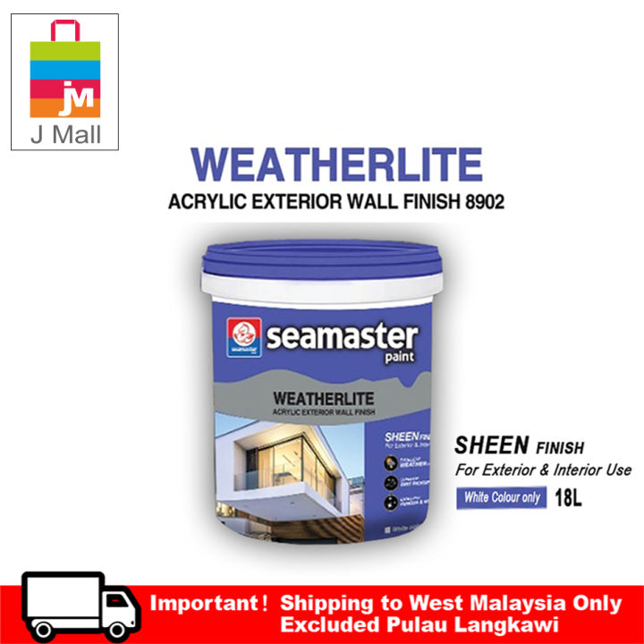18L Seamaster Paint Weatherlite Acrylic Exterior Wall Finish 8902 ...