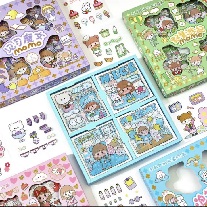 MAINAN ANAK STICKER MOMO SI 100 LEMBAR PER BOX | Lazada Indonesia