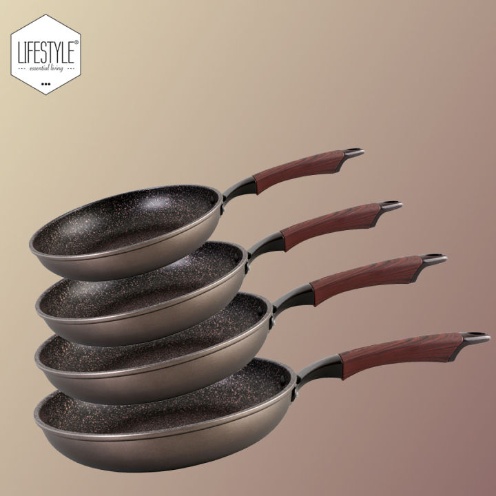 Lifestyle Cookware Vintage Non-Stick Forged Stone Marble Aluminum Open ...