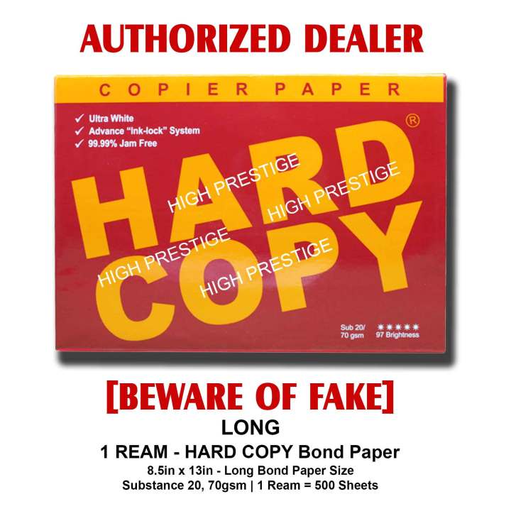 Hard Copy Bond Paper LONG 8.5x13in Bond Papers Copy Paper Papers 70gsm ...
