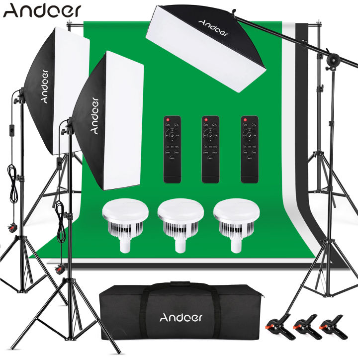 Andoer Studio Photography Light Kit Softbox Lighting Set Including 85W ...