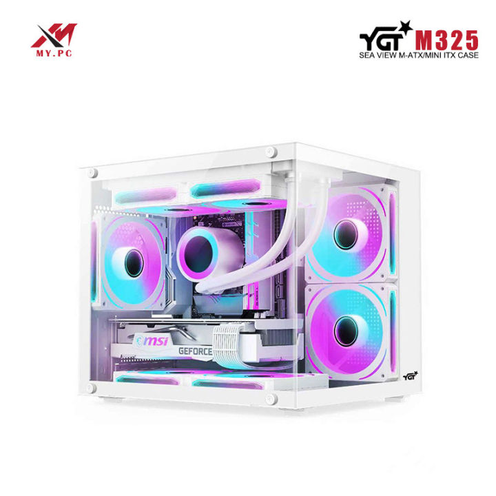 YGT M325 Seaview Room Gaming PC Case With Tempered Glass Micro ATX/ITX ...