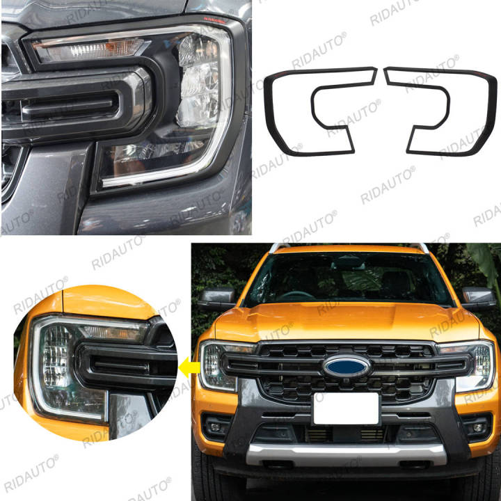 Headlight led lamp head light cover protective label for ford ranger ...