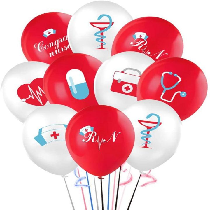 Nurse Theme Latex Balloon Medical Party Decorations Paramedics Party ...