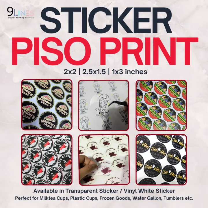 PISO PRINT STICKER LABEL | Lazada PH