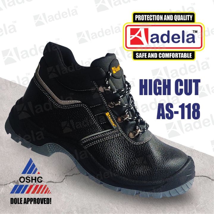 OSHC Approved Adela Safety Shoes AS118 For Men Anti-smash-proof Safety ...