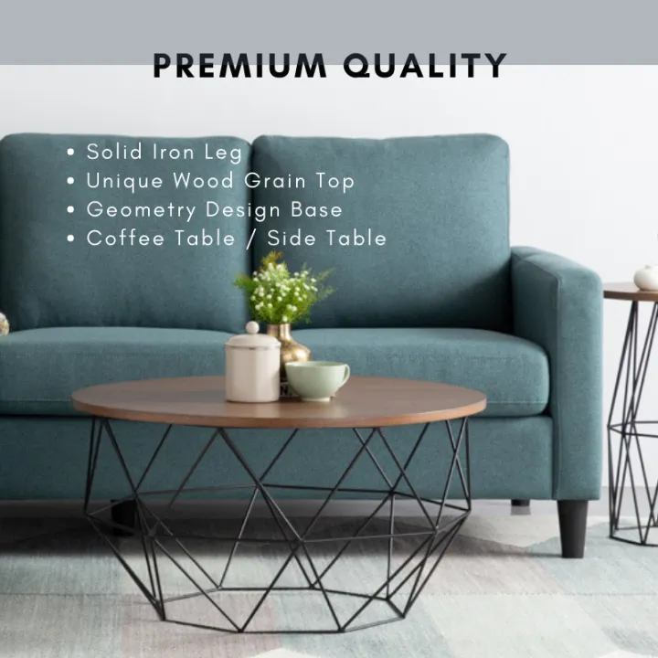 Alora Furniture - LOZENGE Coffee Table / Metal Leg Coffee Table / Meja ...