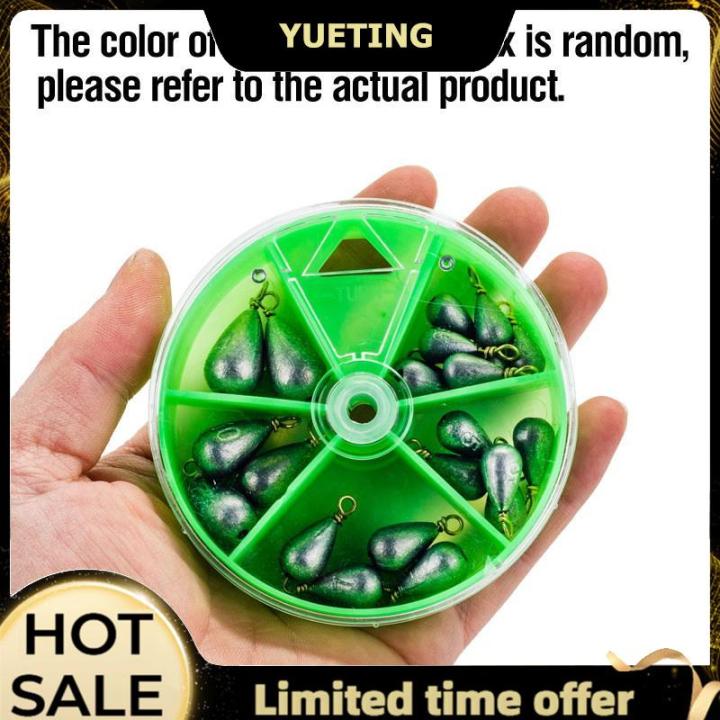 YUETING ตะกั่วจมสำหรับตกปลาน้ำหนัก3.5g 22ชิ้น กล่อง5G 7g 10g 14g ...