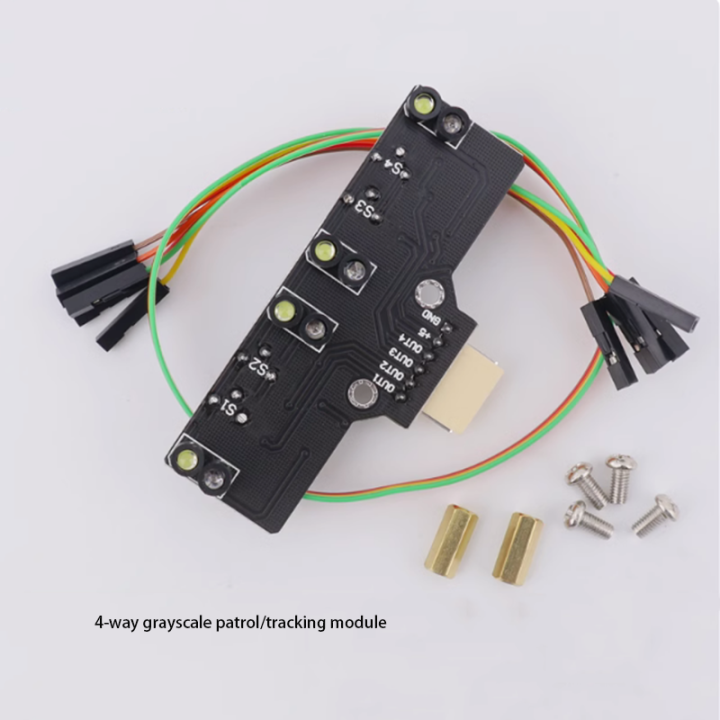Digital Four-way Grayscale Tracking Module, Line Patrol Sensor ...