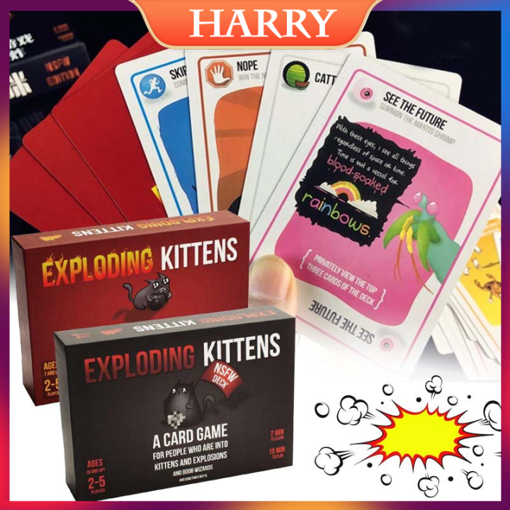 Exploding / Imploding / Streaking kittens Board game - บอร์ดเกมแมวระเบิด 2 ถึง 6 ผู้เล่น เกม ...