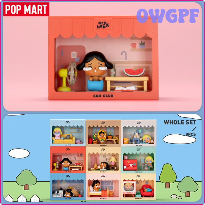 OWGPF POP MART CRYBABY Sad Club Series Scene Sets by Molly 1PC/8PCS ...