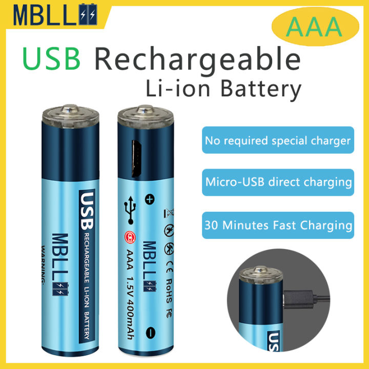MBLL AAA 1.5V USB Rechargeable Battery (ถ่านชาร์จ USB AAA 1.5V ความจุ ...
