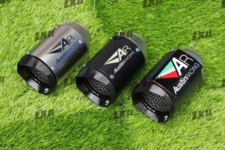 38-51mm Inlet universal Motorcycle Carbon Fiber Tailpipe AR Austin ...