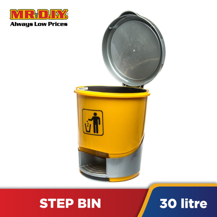 (MR.DIY) RAYACO Plastic Pedal Step Round Garbage Trash Bin (37cm x 46cm ...