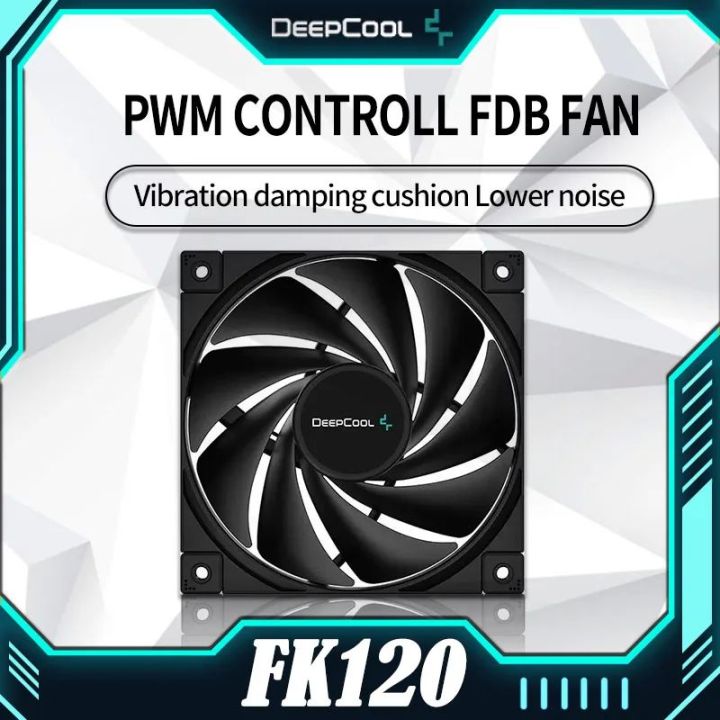 DeepCool FK120 Chassis Fan CPU Cooler Fan PWM 120mm 1850 RPM Control In Liquid Cooler System CPU ...