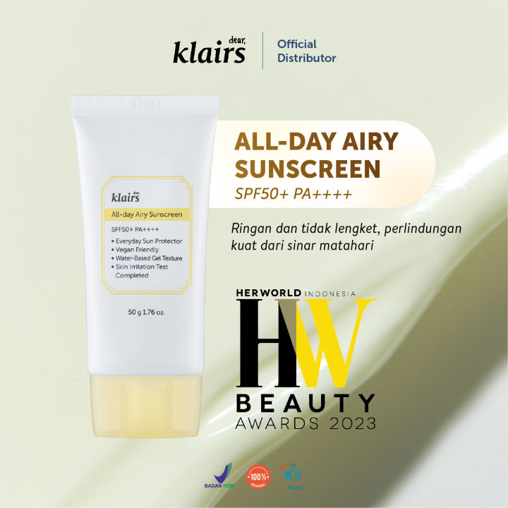 [Official Distributor] Dear Klairs All-Day Airy Sunscreen SPF50+ PA ...
