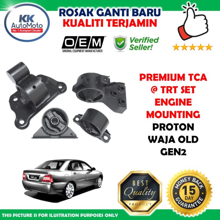 Proton Waja Old Persona Lama Gen2 - Premium 4 Pieces TCA @ TRT Set Engine Mounting Auto Manual ...