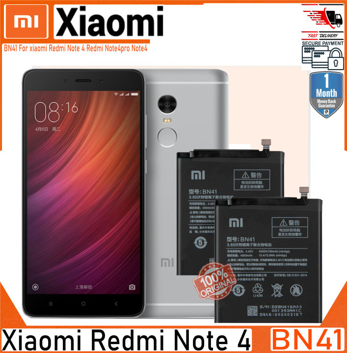 Xiaomi Redmi Note 4 BN41 Battery (Original Equipment Manufacturer) 4100mAh | Lazada PH