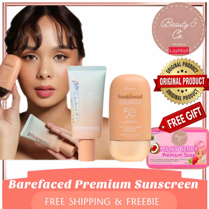 BAREFACED Sunkissed Tinted Sunscreen SPF 50 sunscreen [FREEBIE SFO SOAP ...